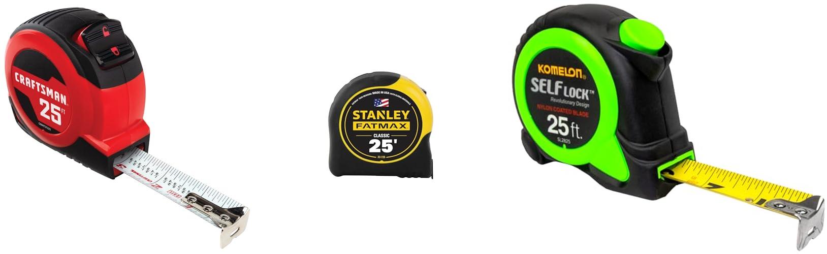 Top 5 Best 25' Tape Measures: Reviews & Buying Guide